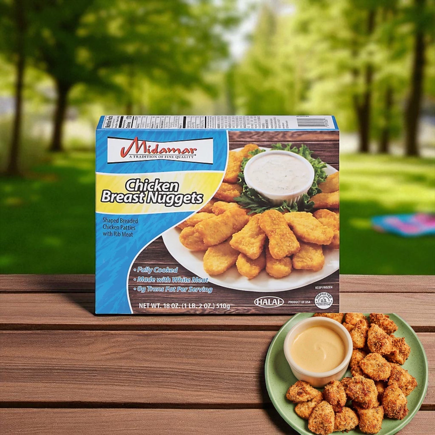 Midamar Halal Chicken Breast Nuggets - 18 OZ