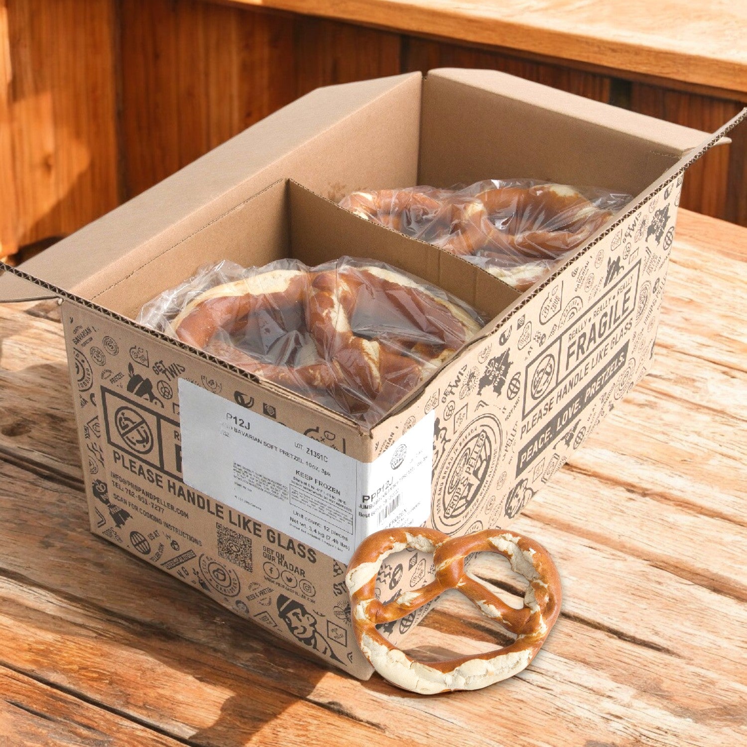 Prop & Peller Soft Jumbo Pretzels (12 Packs of 10 oz each)