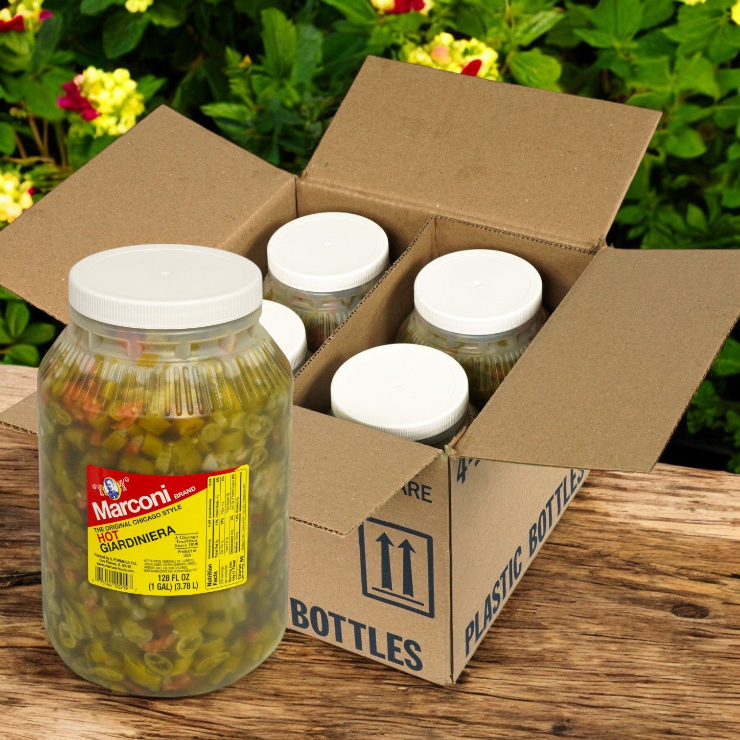 Marconi Giardiniera Hot, 4/1 Gallon Jars