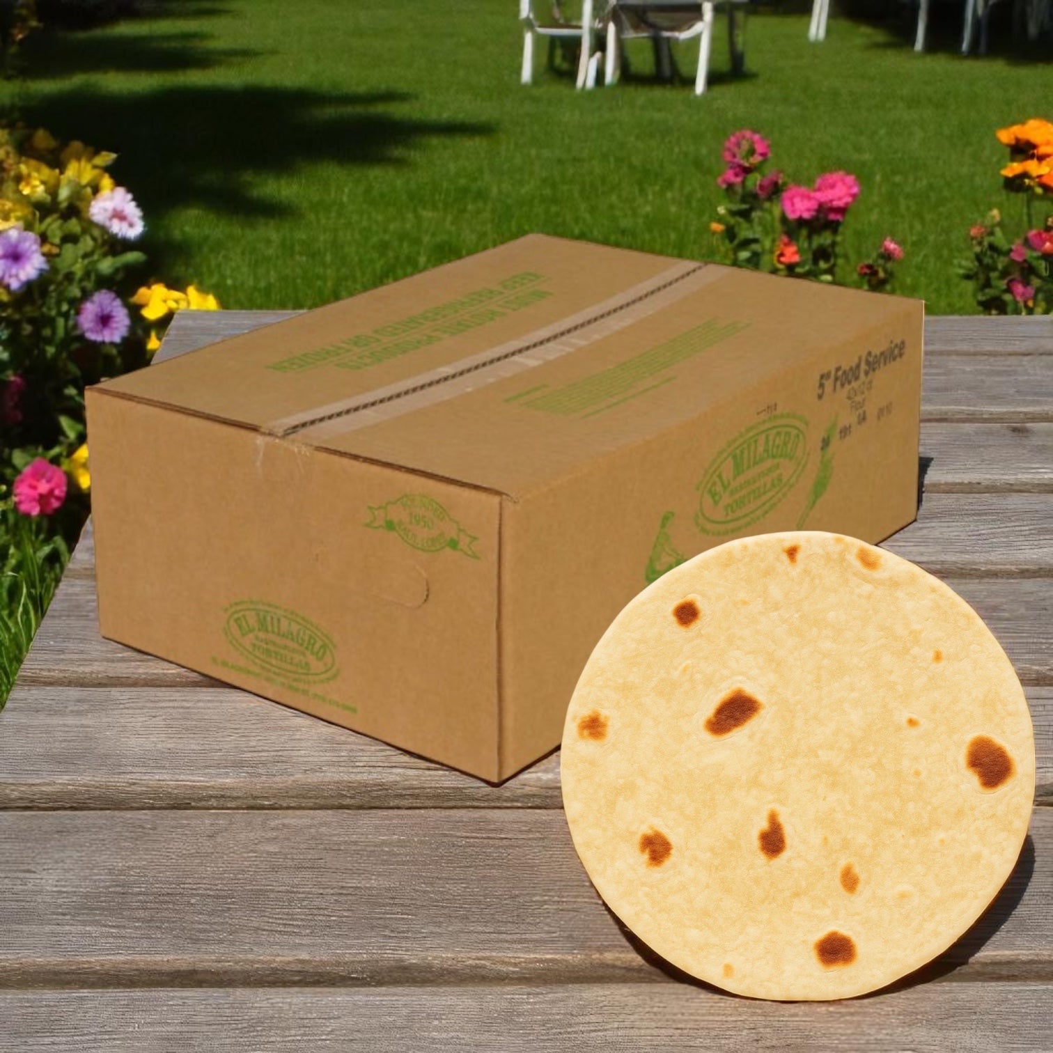El Milagro Tortilla Flour White 5 Inch 42 Bags - 12 Tortillas A Bag. P