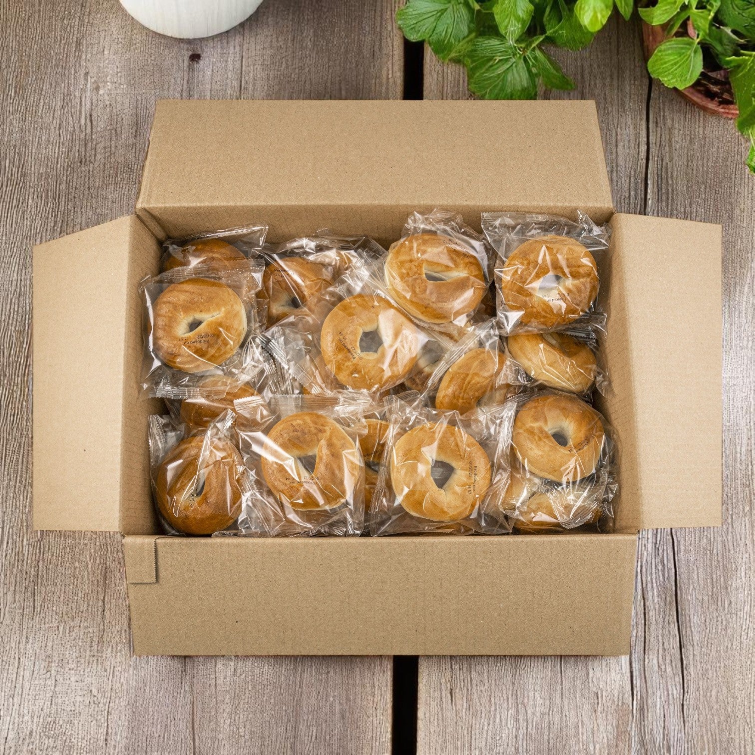 Baker’s Source Classic – Plain Bagels Individually Wrapped | Pre-Slice