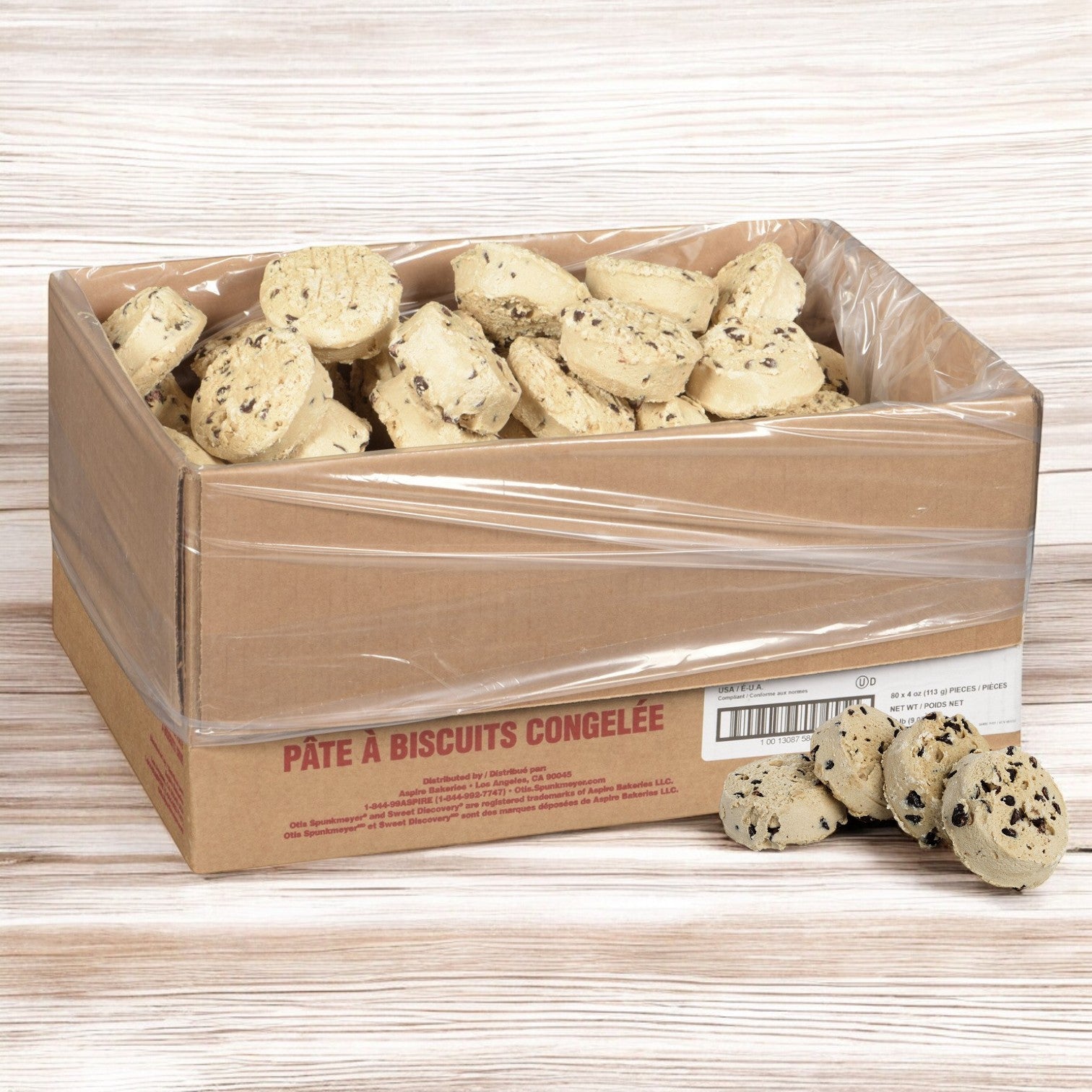 Otis Spunkmeyer Dough Cookie Chocolate Chip 80/4 oz. - Bulk Pack