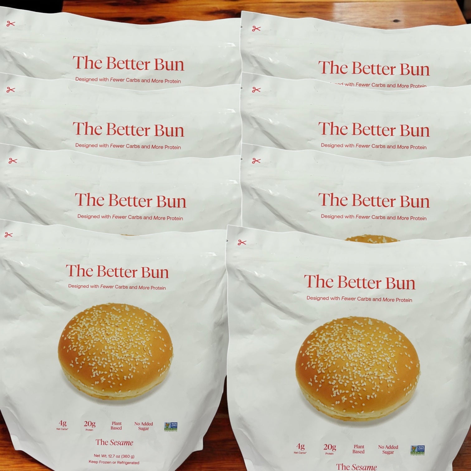 BetterBrand, The Better Bun – Sesame Style (8 Bag, 32 Bagels) In Stock