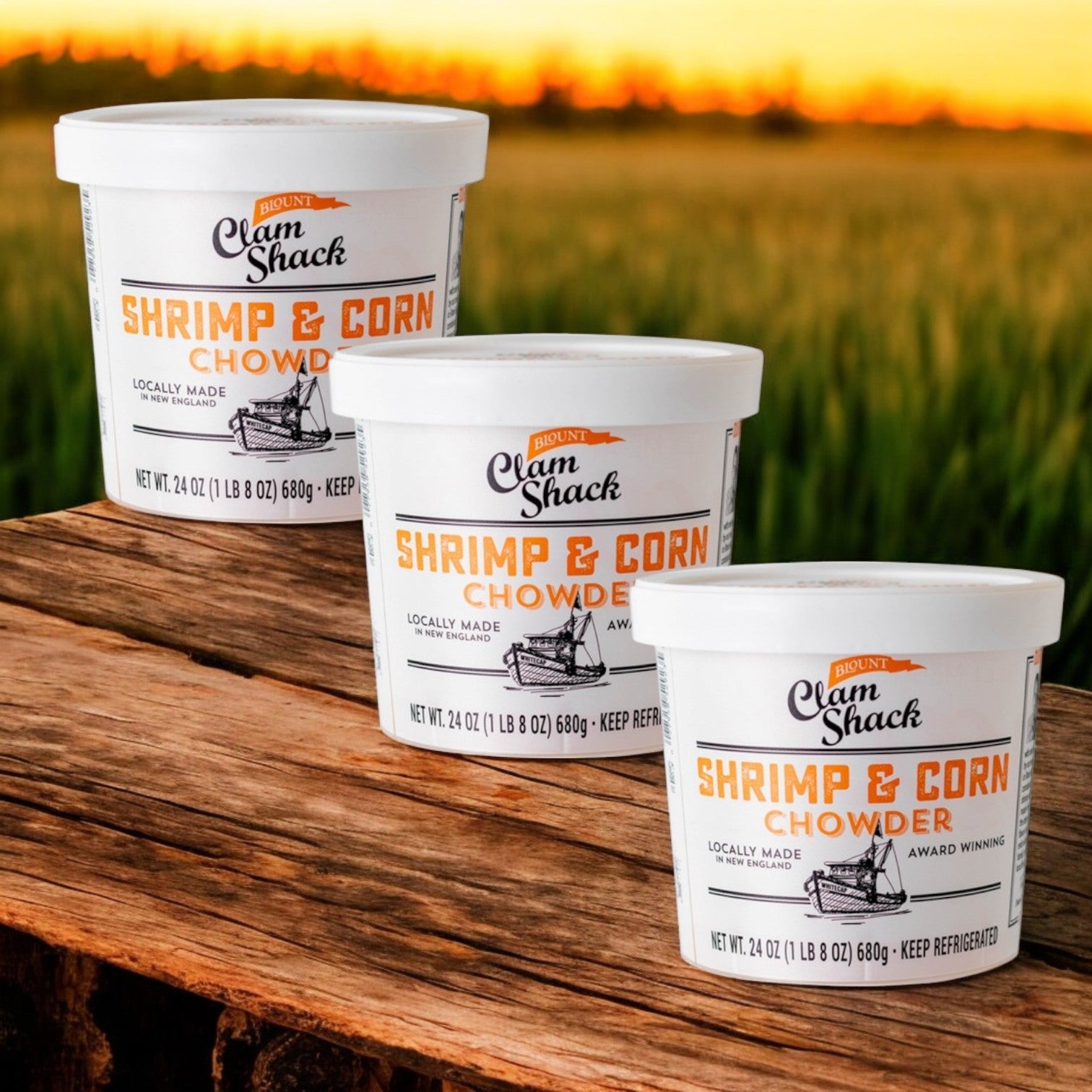 Blount Clam Shack Shrimp & Roasted Corn Chowder, 3/24 oz.