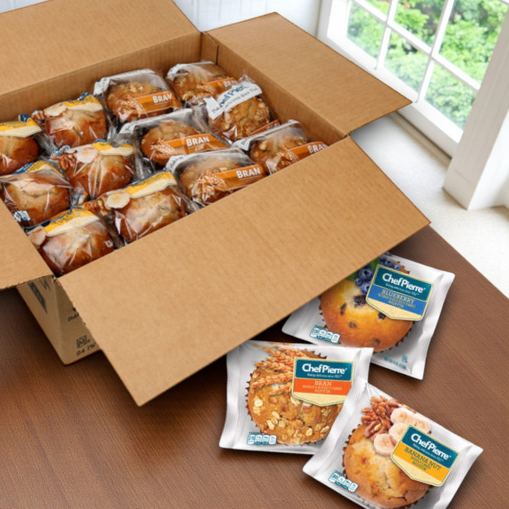 Chef Pierre Individually Wrapped Muffin Variety Pack – 24 Count / 4 oz