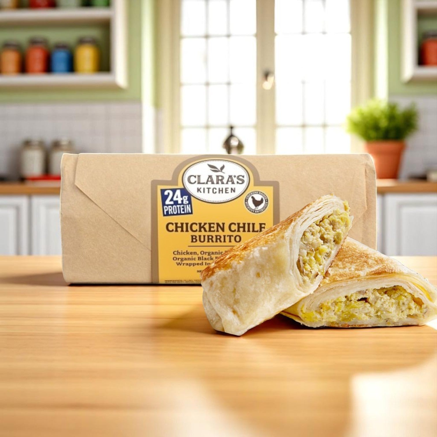 Clara's Kitchen Individually Packaged Chicken Chile Burrito - 8 oz.