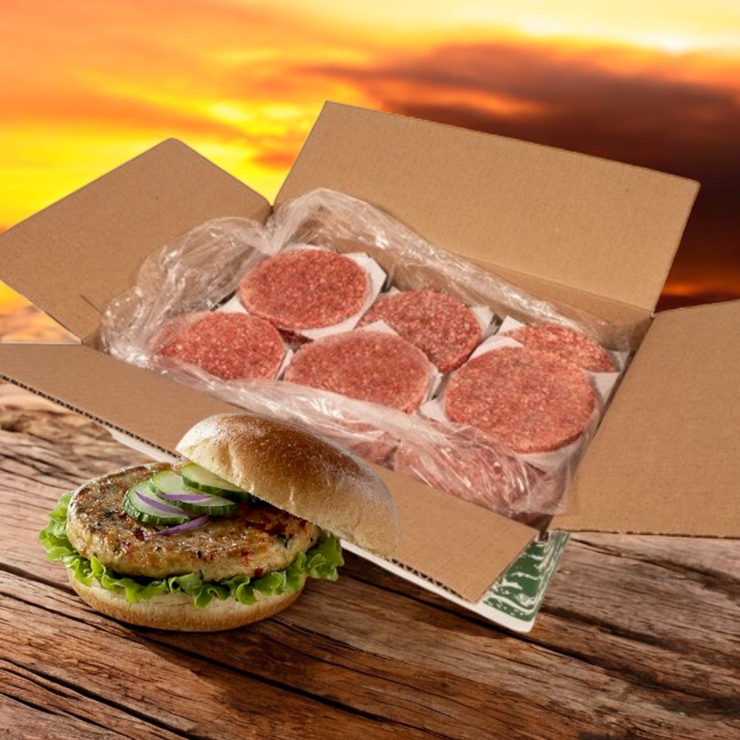 Devanco Halal Pure Beef Burgers 10 lb | Easy Lunches