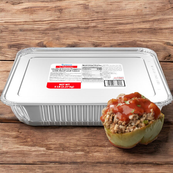 Sysco Classic Entree Pepper Stuffed Green Prepared, 5 lbs. - 1 Case, 4