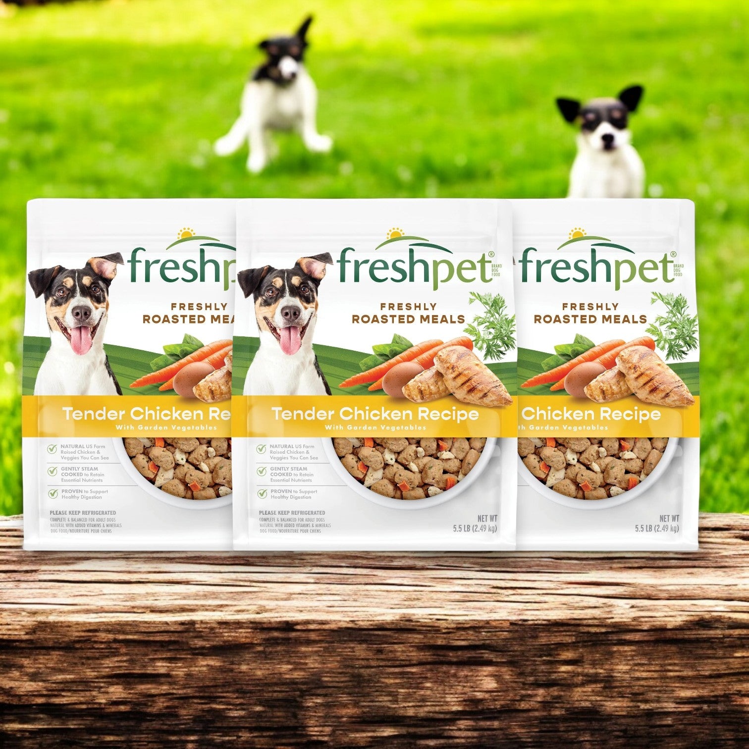 Freshpet Select Chicken and Veggie Recipe Roasted Meals Fresh Dog Food