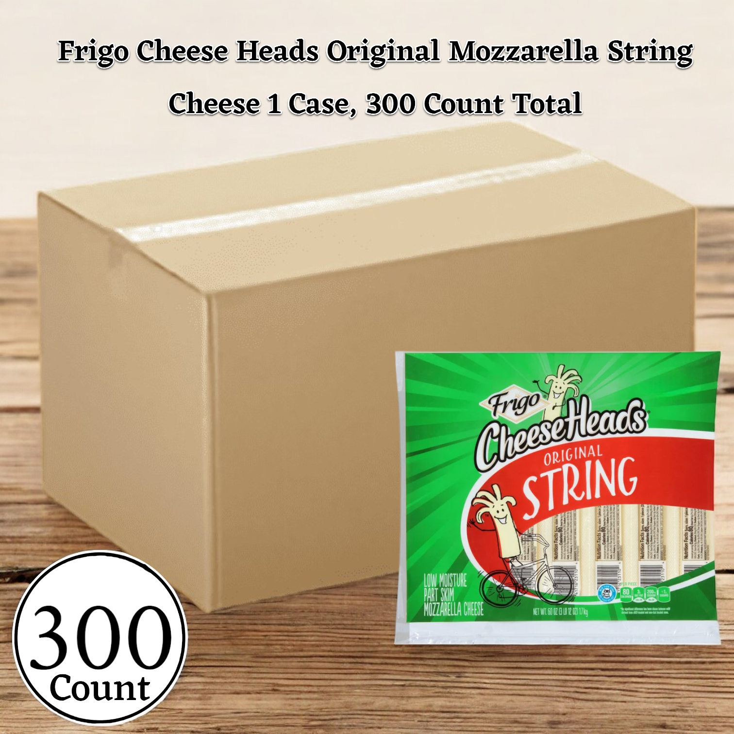 Frigo® Cheese Heads® Original Mozzarella String Cheese Snacks -1 oz.
