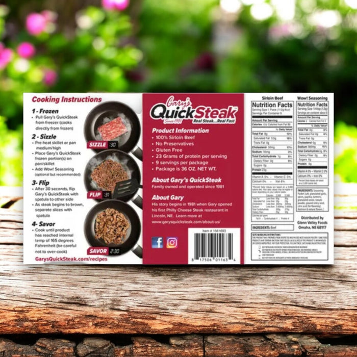 Gary's Quick Steak – 36 oz – 3 Count
