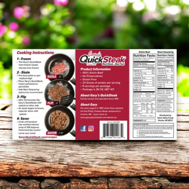 Gary's Quick Steak – 36 oz – 3 Count