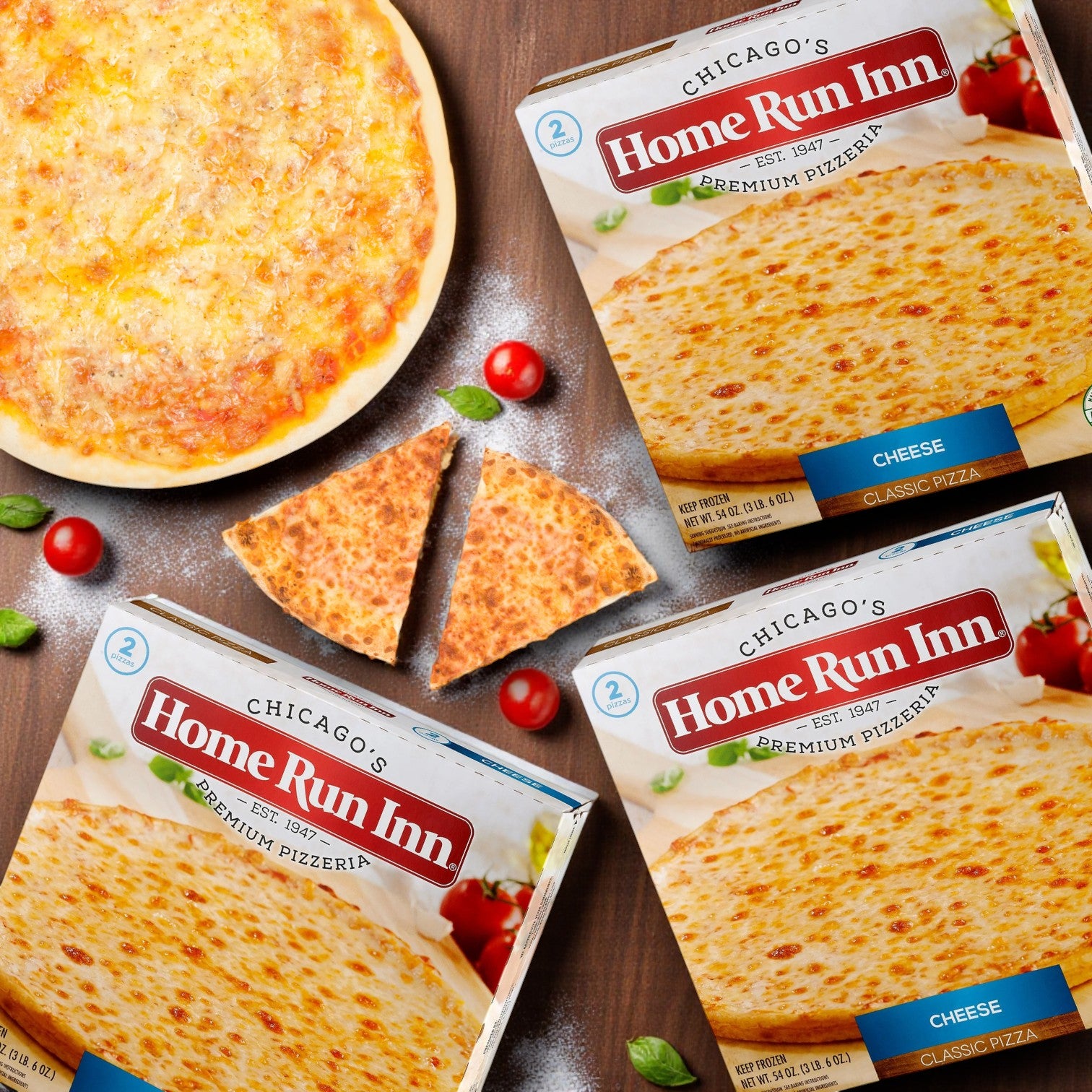 Home Run Inn Classic Cheese Pizza – 54 oz (3 Pack, 6 Total Pizzas)