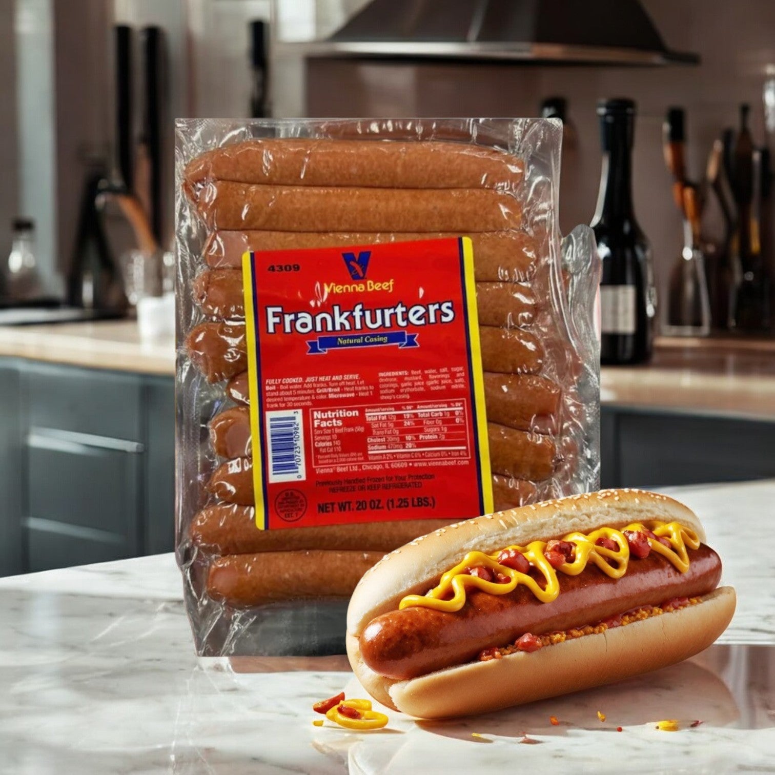 Delicious Vienna Beef Frankfurters 1 Count | Easy Lunches