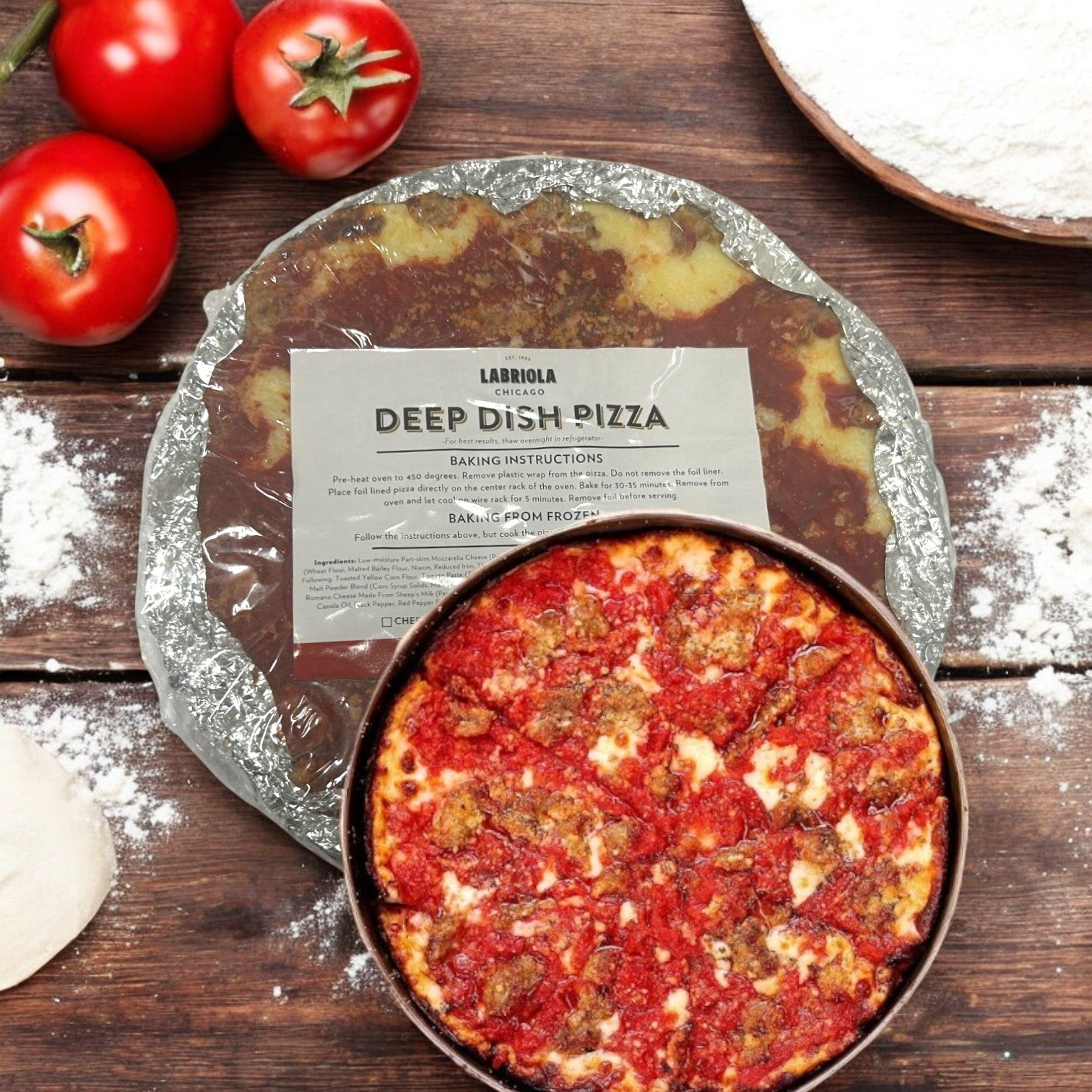 Labriola Chicago Italian Sausage Deep Dish Pizza-12Inch- 1 Count
