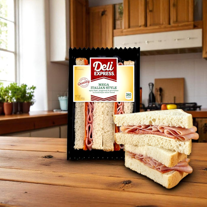 Deli Express Mega Italian Style Sandwich Wedge – 1 Count (5.7 oz)
