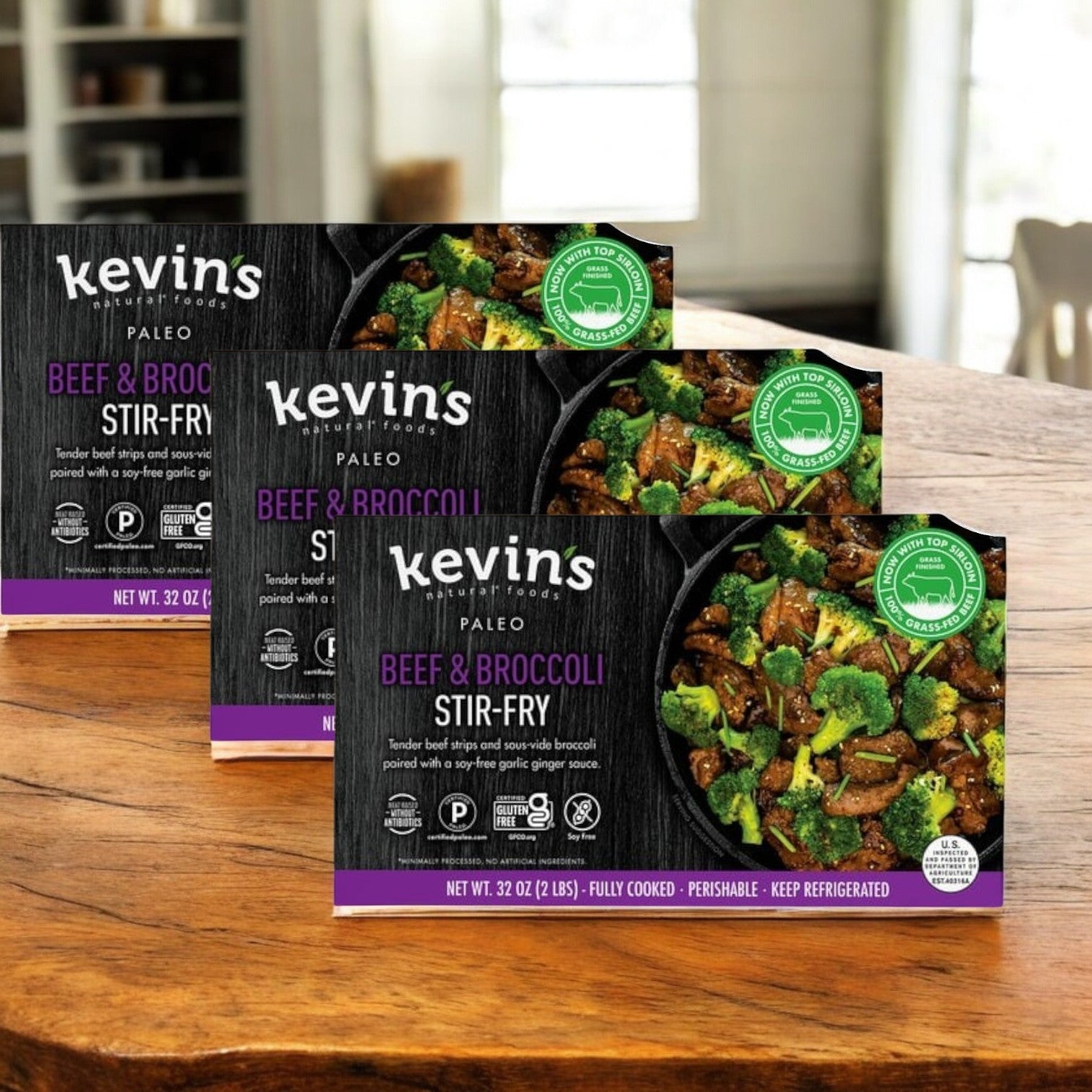 Kevin's Beef & Broccoli Stir-Fry, 32 oz - 3 Count