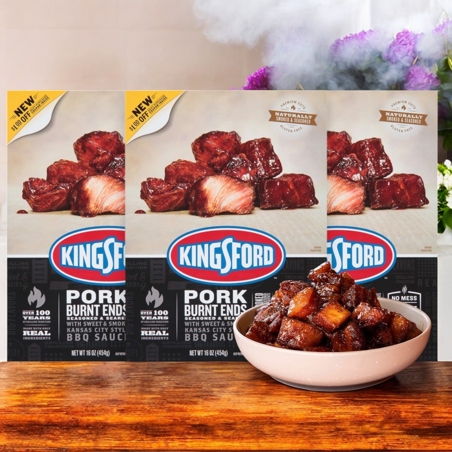 Kingsford Pork Burnt Ends – Seasoned & Seared, 16 oz.-3 Count