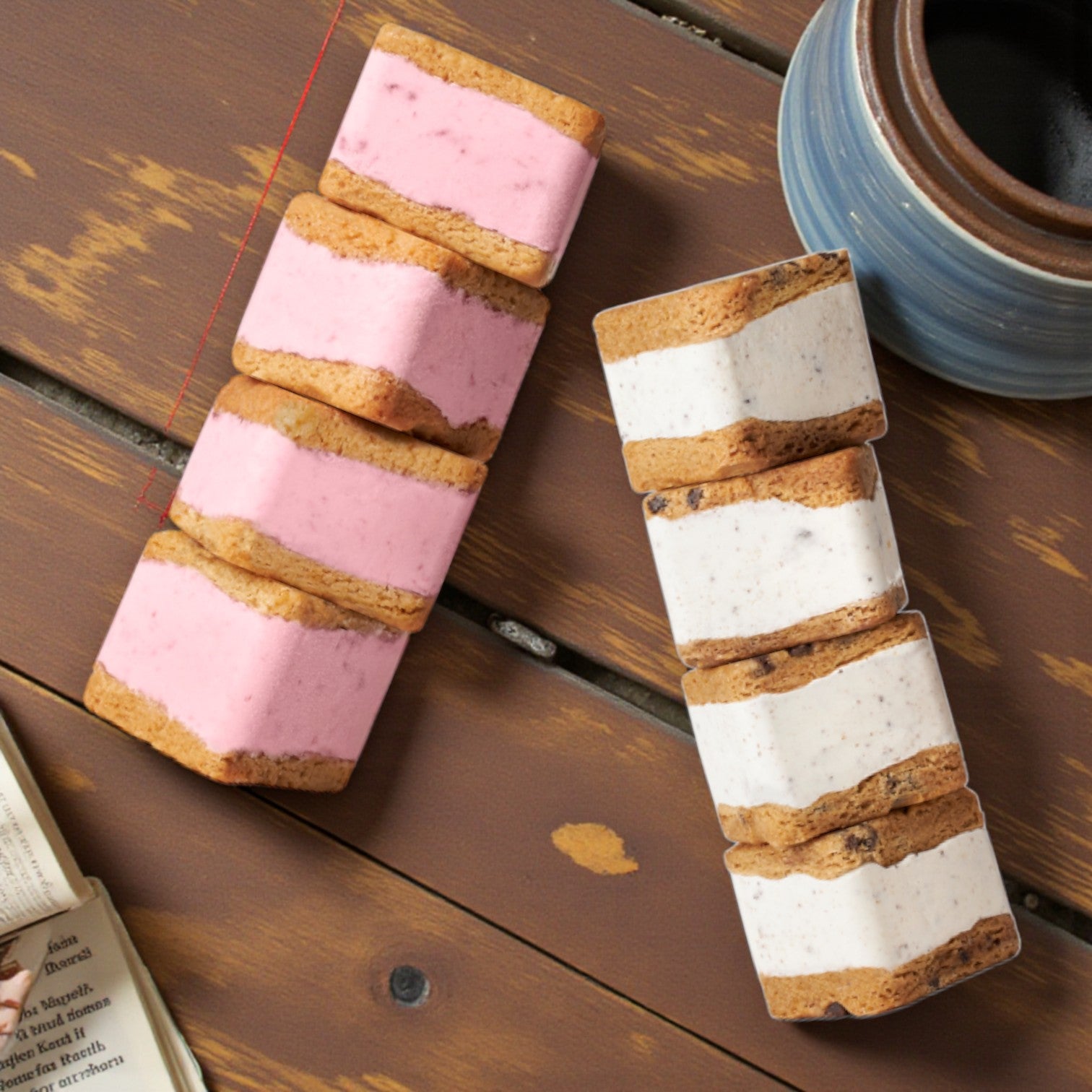 Nightingale Ice Cream Strawberry Shortcake – Chomp Size Ice Cream Sand