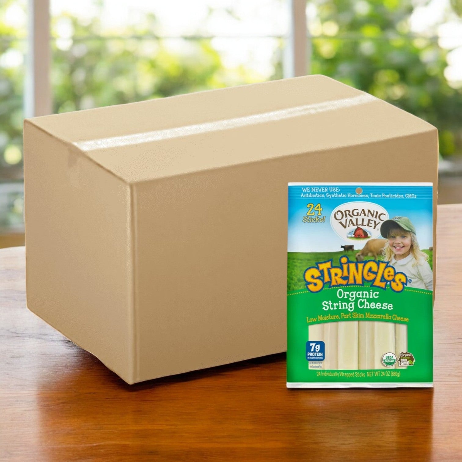 Organic Valley Stringles Organic String Cheese - 1 Case, 5 bags- 120 C