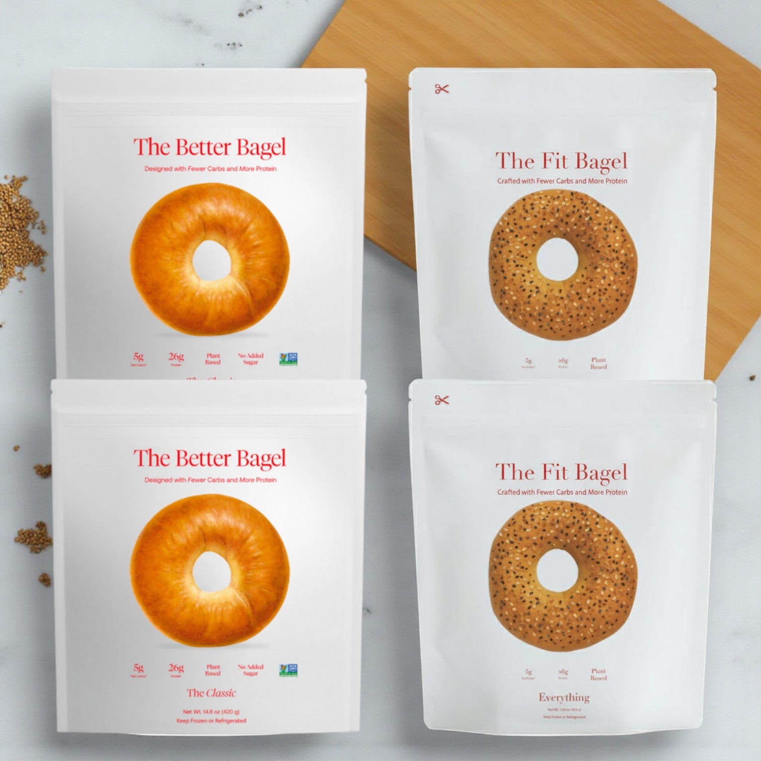 Bagel Combo – Fit Everything & Better Classic (4 Bags, 16 Total Bagels