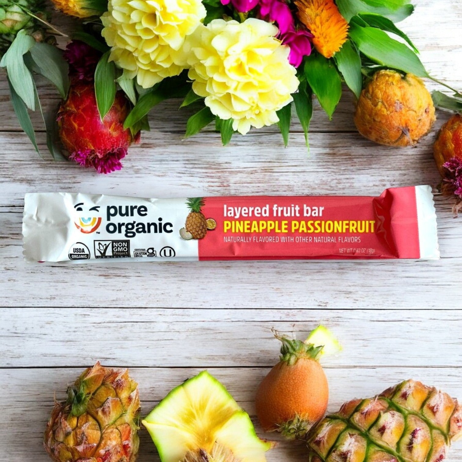 Pure Organic Pineapple Passionfruit Layered Fruit Bar, 0.63 oz - 1 Cou