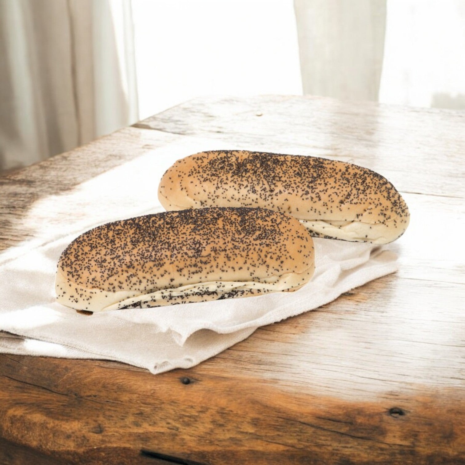 Rotella’s Poppyseed Sliced Hot Dog Buns – 6 Pack (5.5")