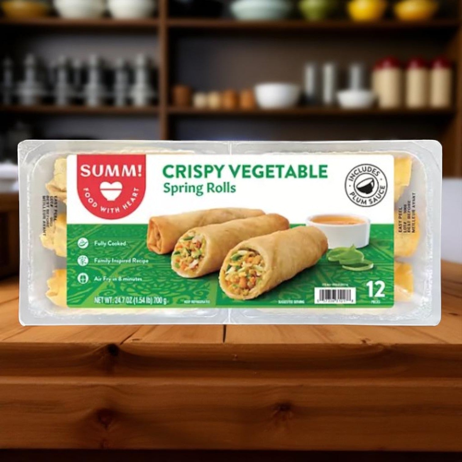 SUMM! Crispy Vegetable Spring Rolls, 12 Count- 1 Case
