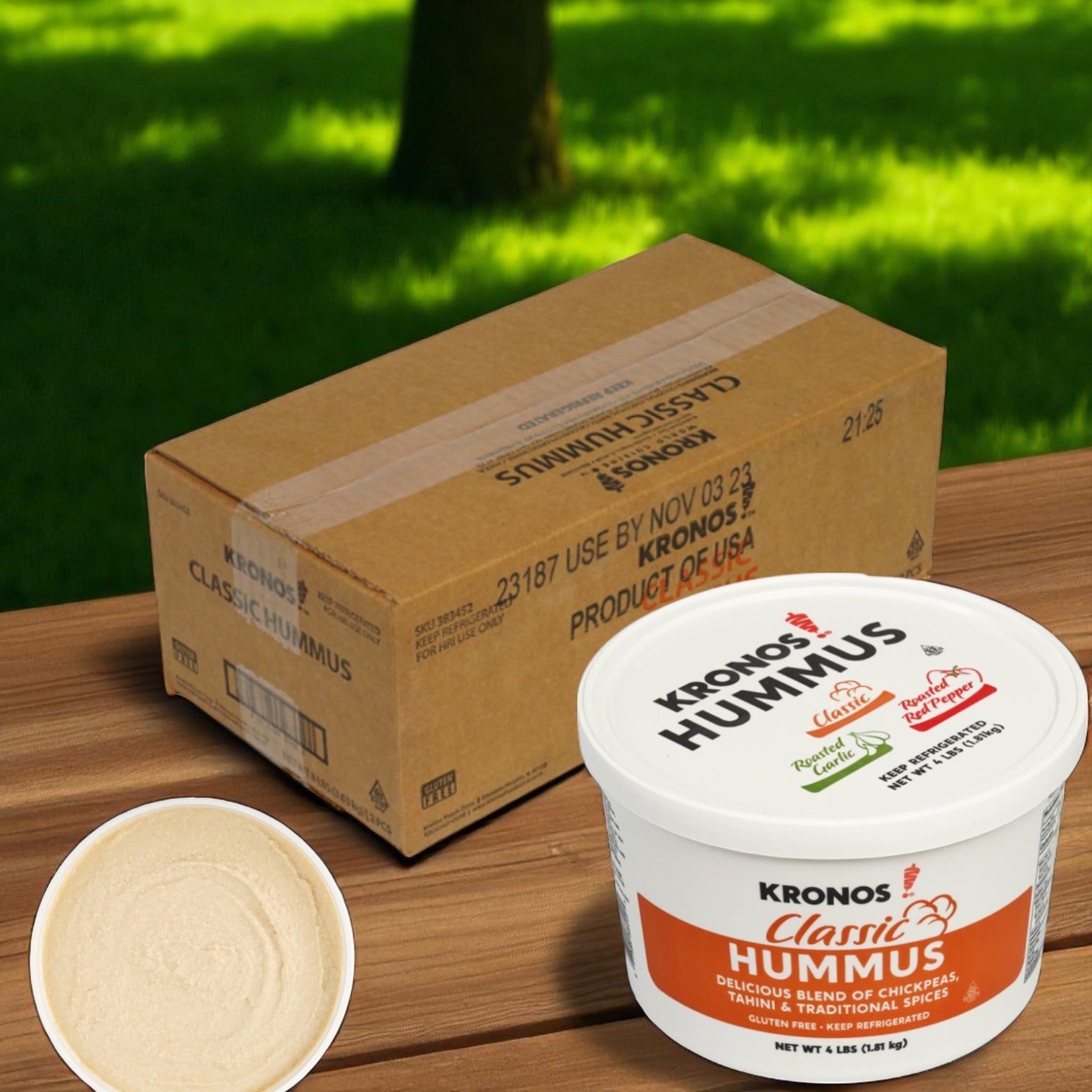 Kronos Hummus Dip- 2 Count- 4Ibs Each- 1 Case