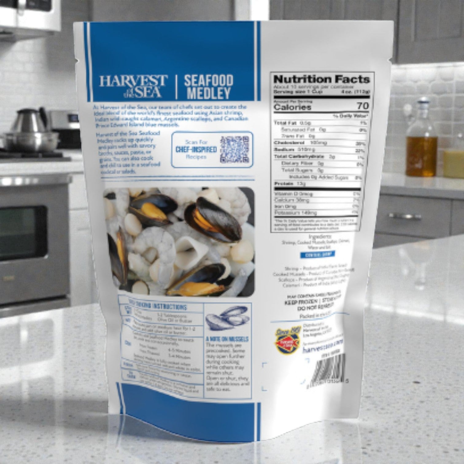 Harvest of the Sea Seafood Medley, 7.5 Pounds Total - 3 Packs