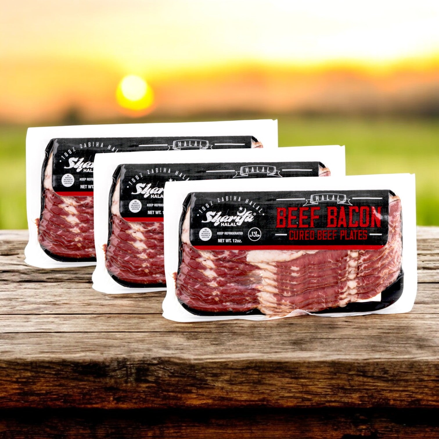 Sharifa Halal Beef Bacon – 30 oz