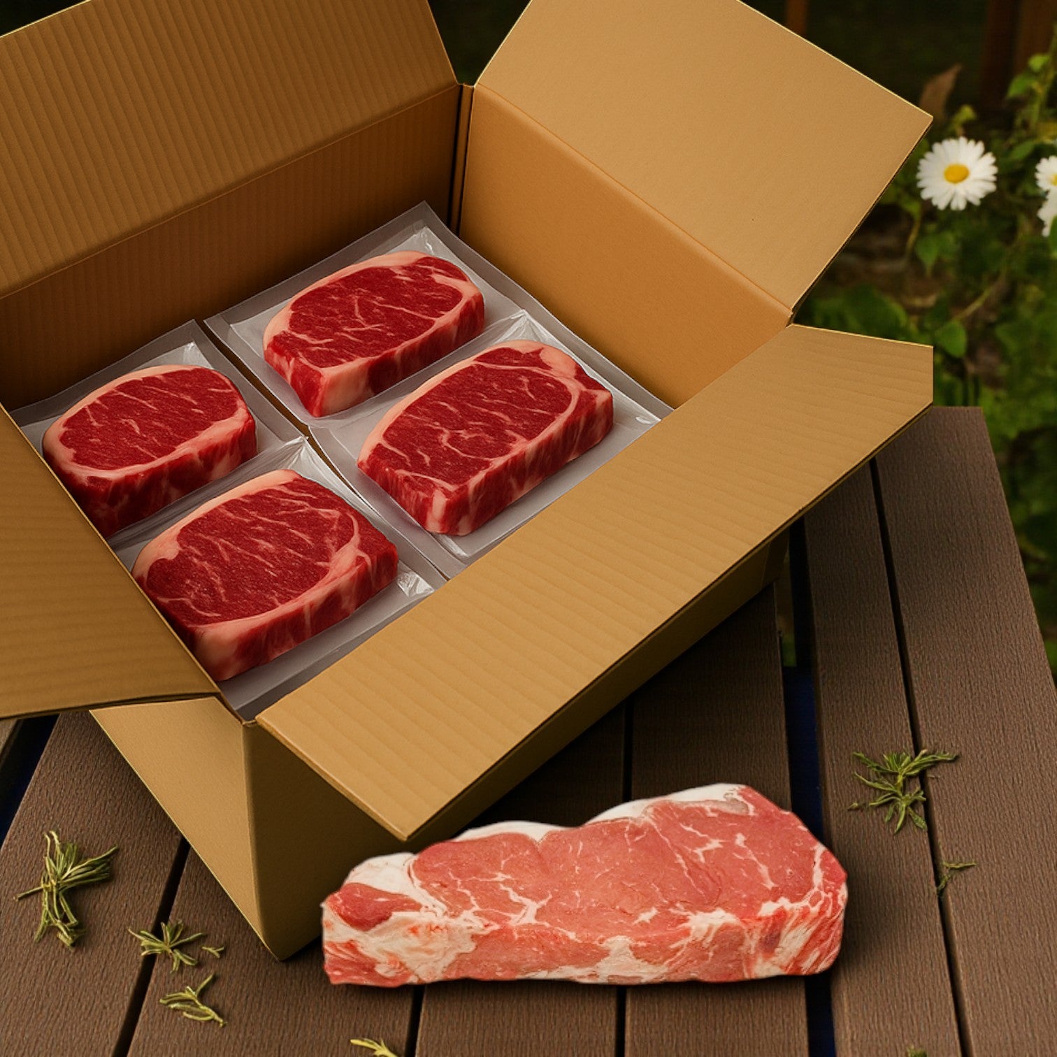 (10–14 oz each) Stock Yards Choice Boneless Strip Loin Steak