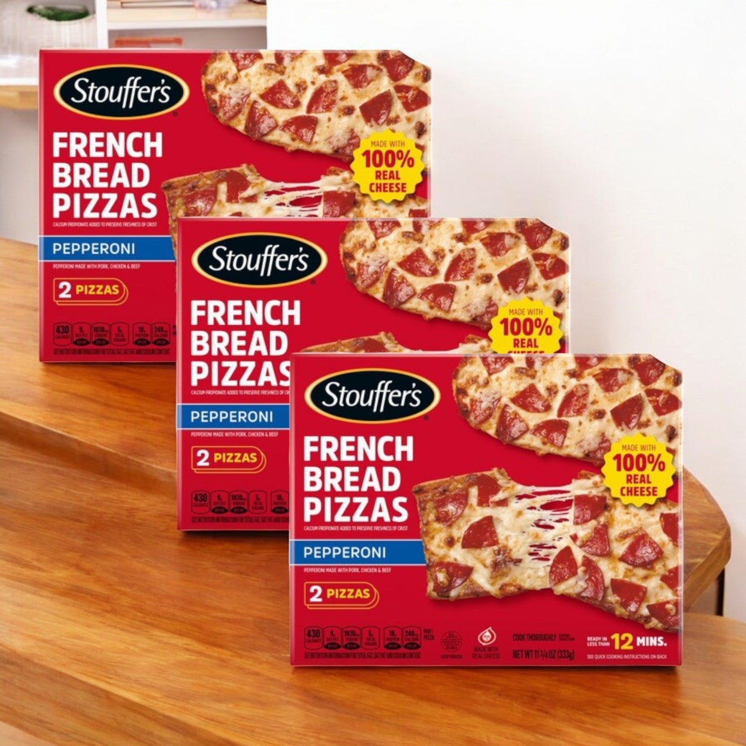 Stouffer's Deluxe French Bread Frozen Pepperoni Pizza- 3 Boxes Total