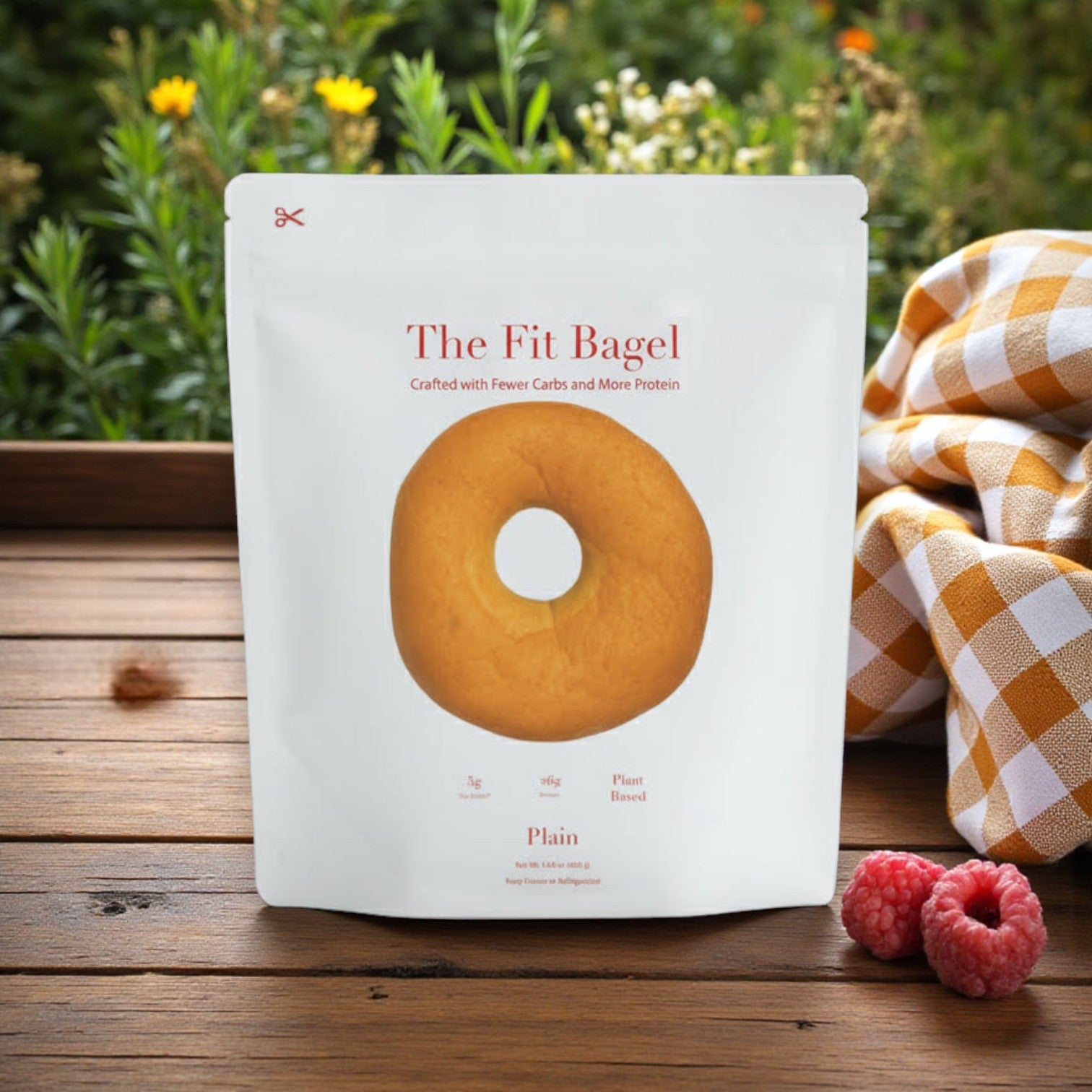 The Fit Bagel – Plain Bagels, 4 Count