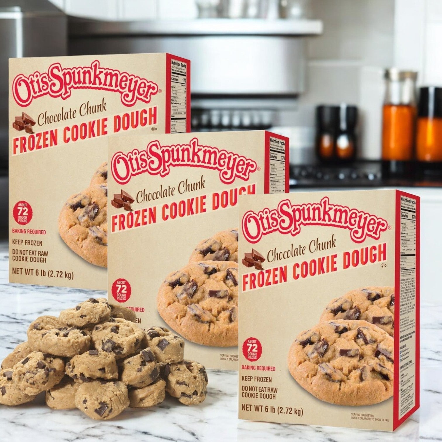 Otis Spunkmeyer Chocolate Chunk Cookie Dough- 3 Count- 18 Ibs Total
