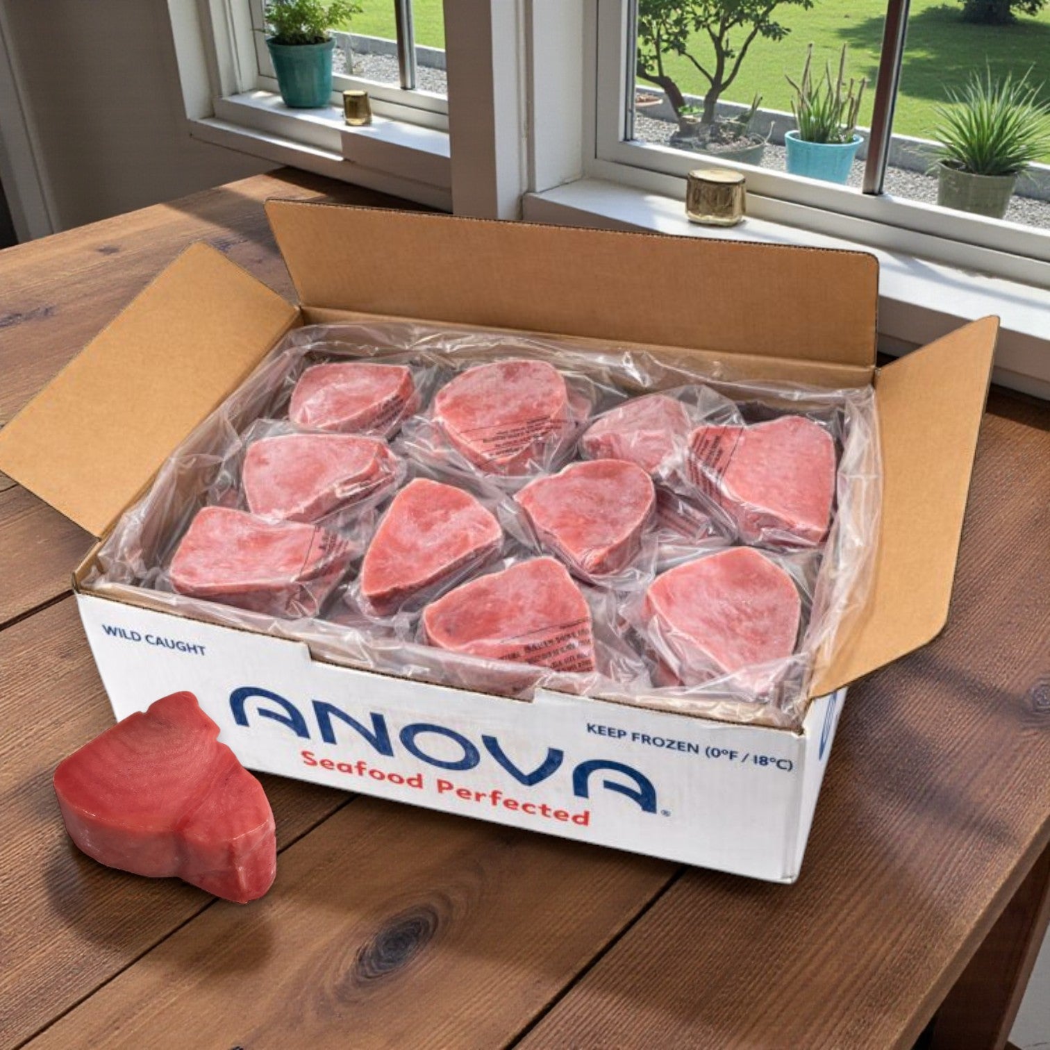 Anova Yellowfin Tuna Steak – Clear Smoked, 6 oz (10 lb Case)