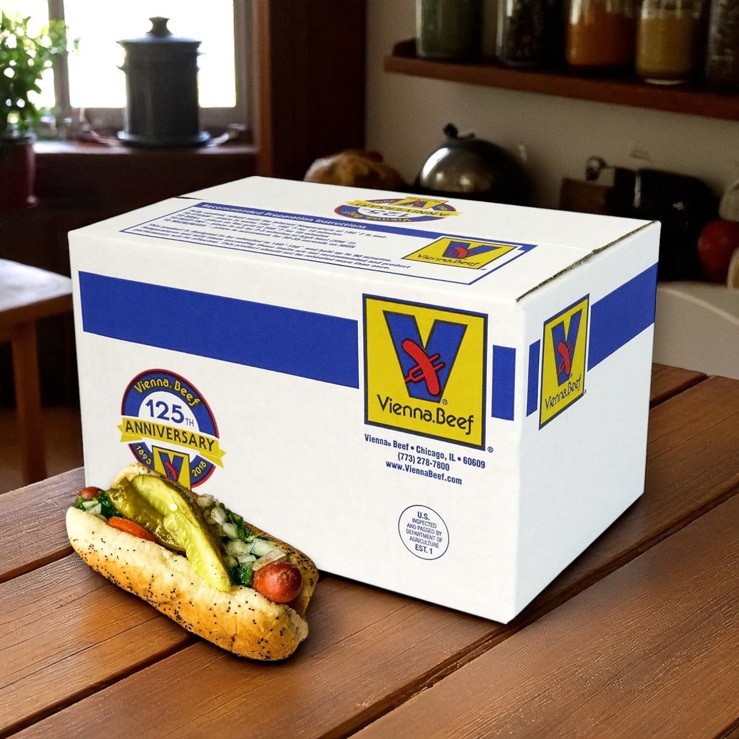 Vienna® Beef Natural Casing Polish Sausage – 6" 5:1 (10 lb Case, ~50 C