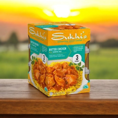 Sukhi's Butter Chicken With Tumeric Rice, 3 Pack-1 Case