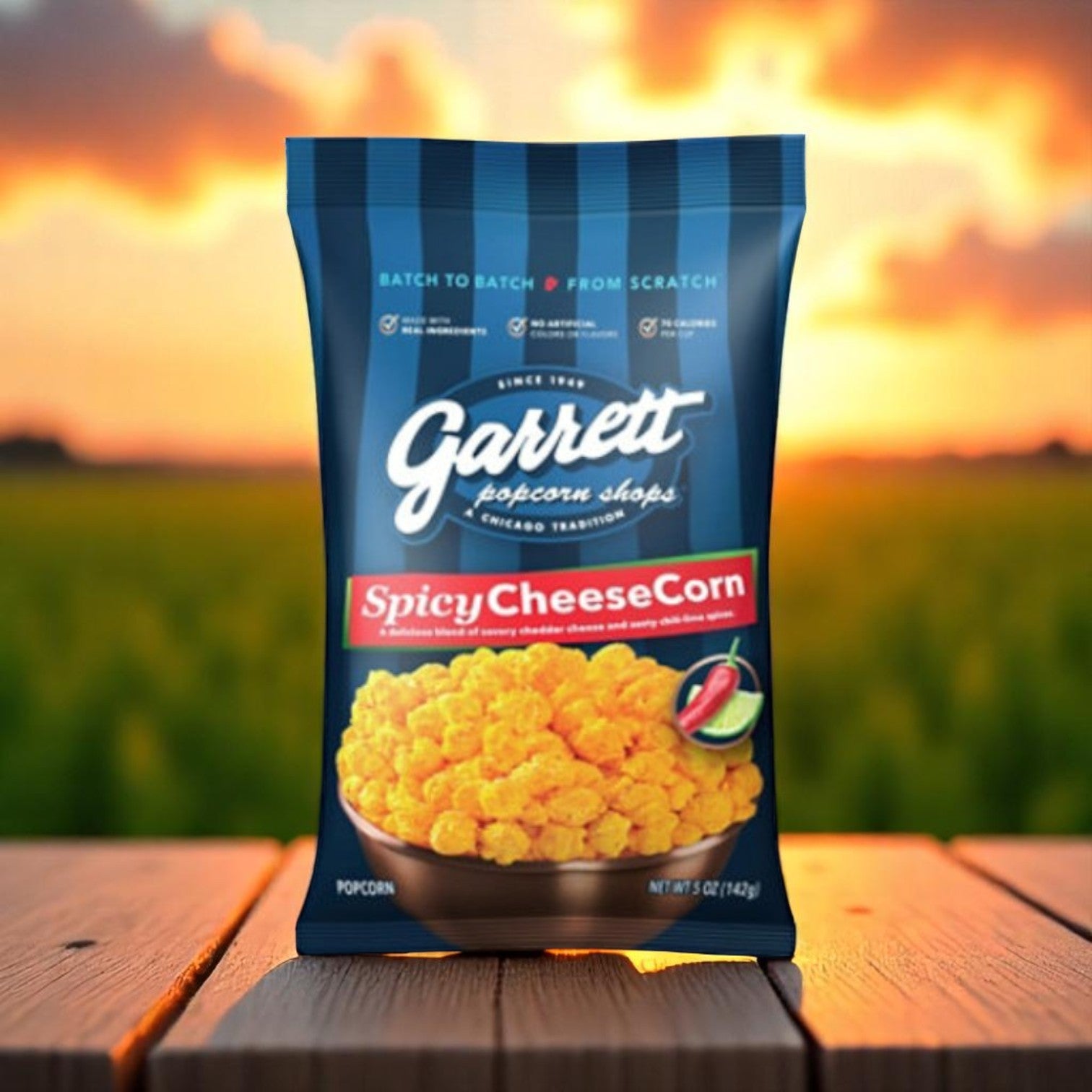 Garrett Spicy CheeseCorn 5 oz Bag | Easy Lunches