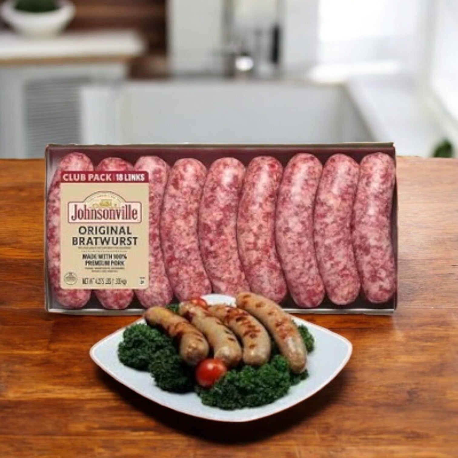 Johnsonville Brats Original Pork Bratwurst Links-3 Cases (54 Count)