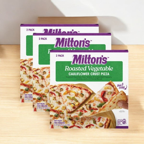 Milton's Cauliflower Crust Pizza, Roasted Vegetable, 35.6 oz, 2 Pizzas