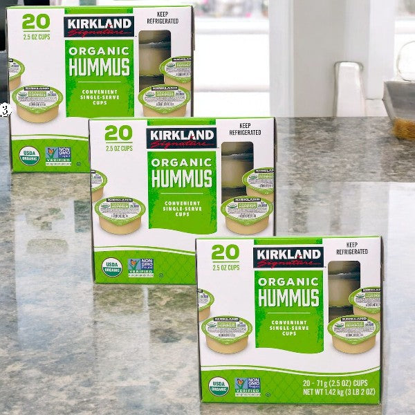 Kirkland Signature Organic Hummus, 20-count- 3 Cases