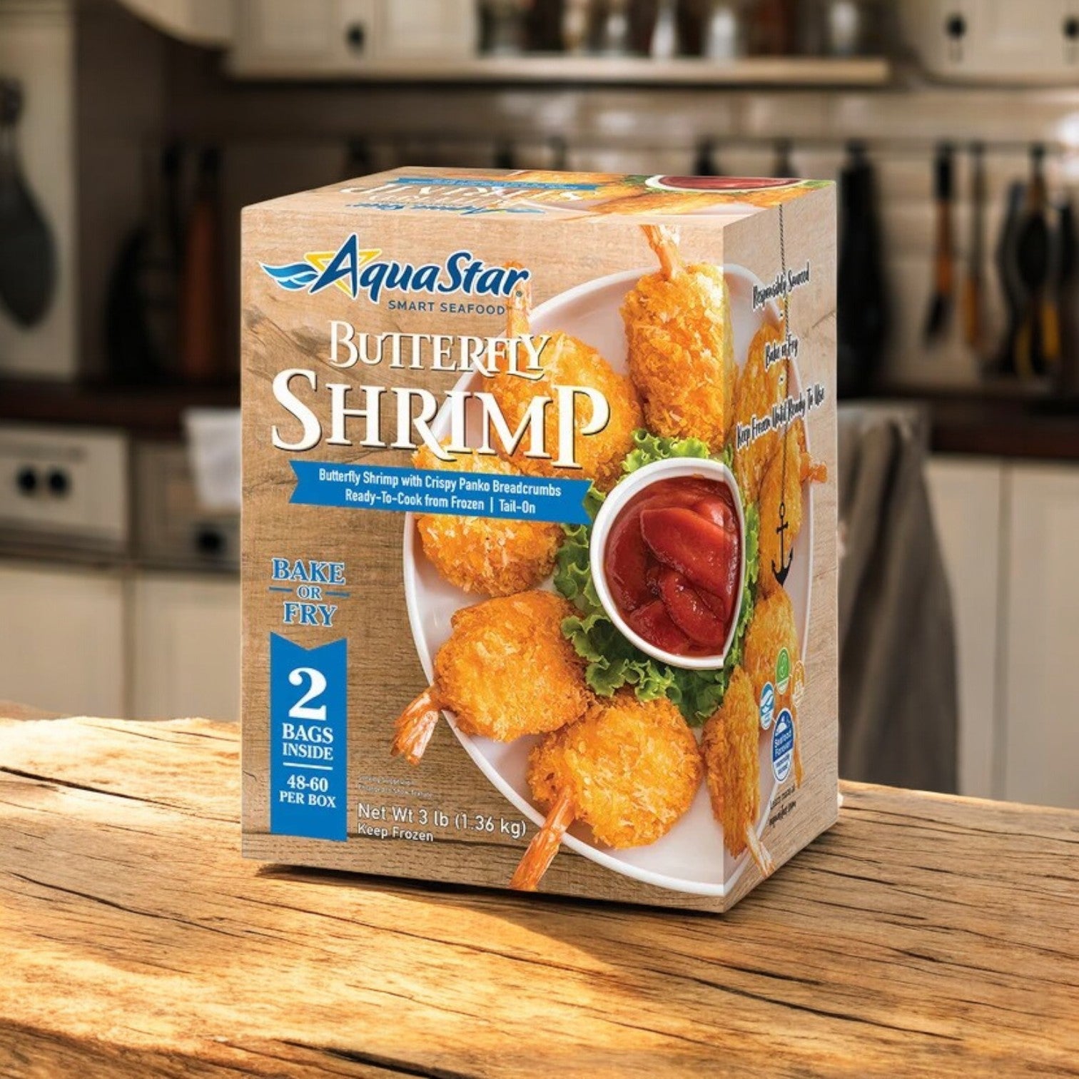 Aqua Star Panko Breaded Butterfly Shrimp, 1 Pack