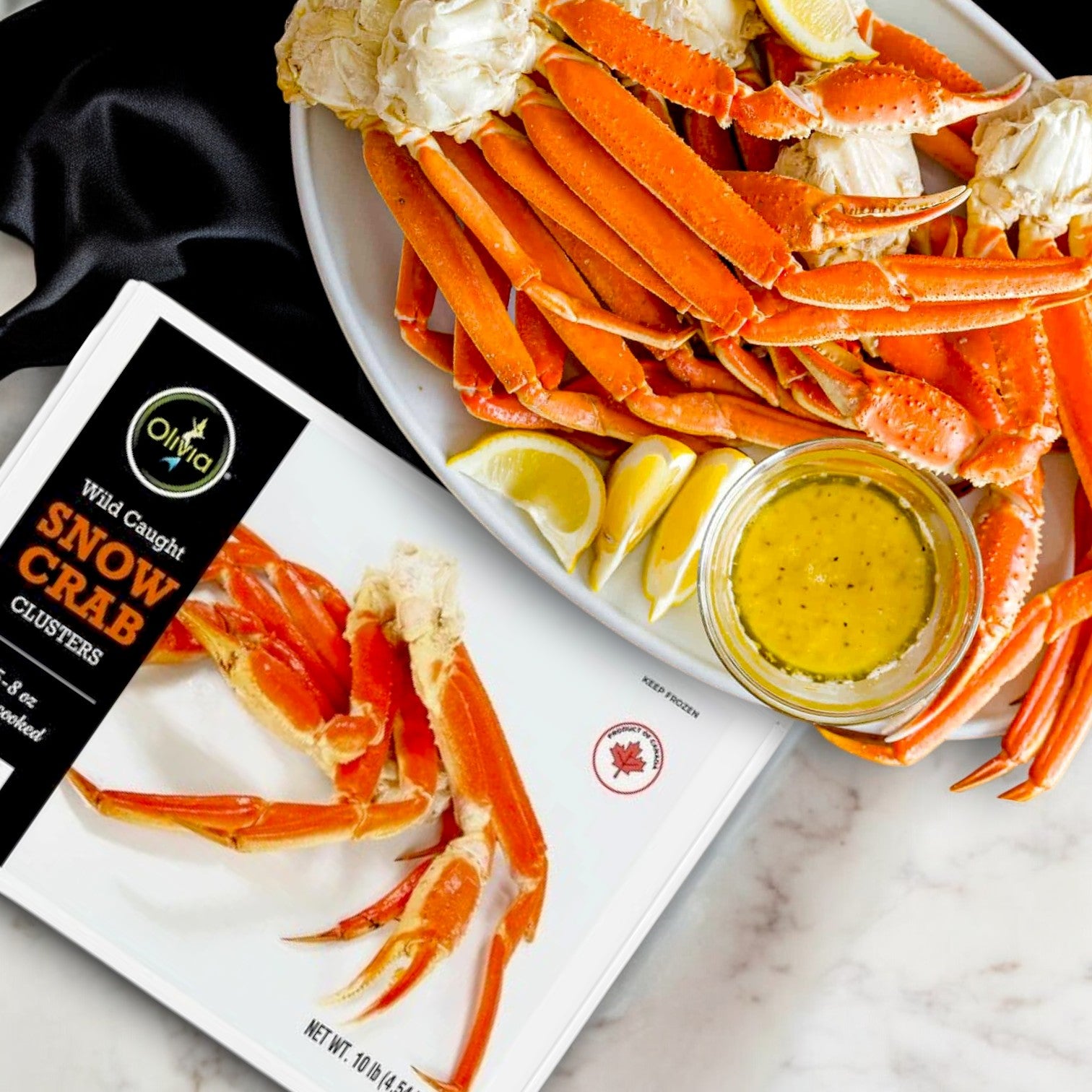 Olivia Wild Caught Snow Crab Clusters, Fully Cooked, 10 lbs