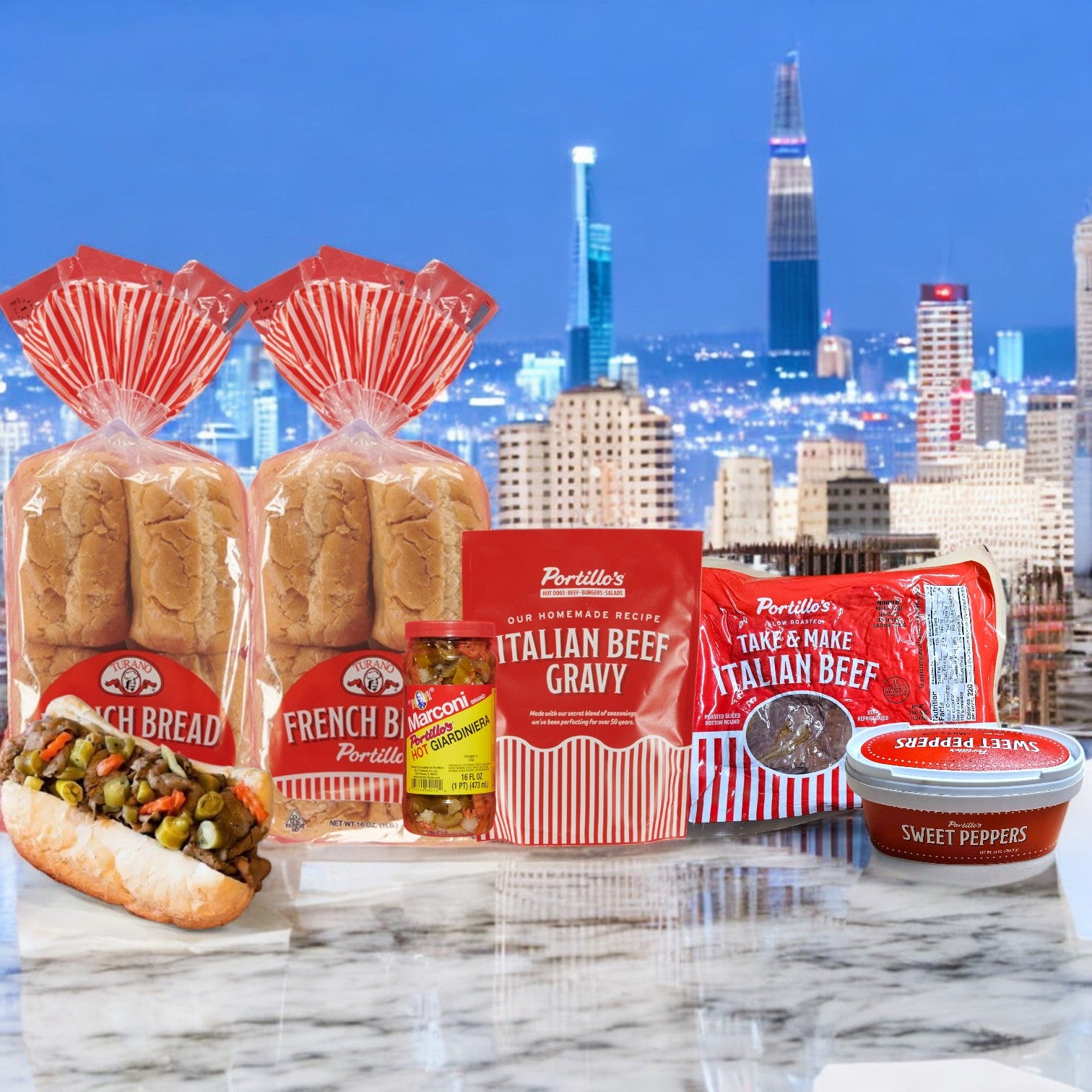 Portillo's 16 Italian Beef Sandwich Combo-Perfect For Parties!