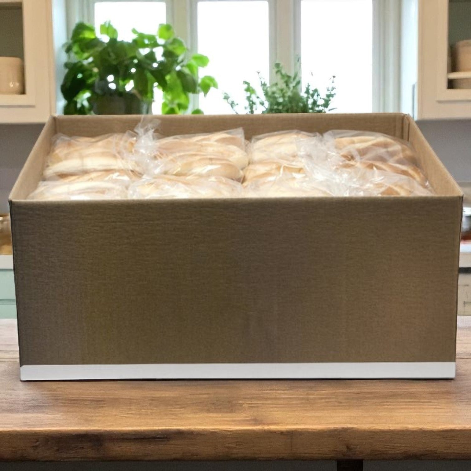 Baker's Source Classic Brat & Sausage Hinged Buns – 8 Packs of 8 Buns